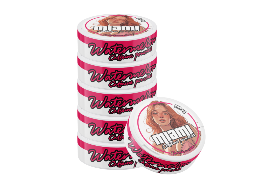 Miami Watermelon Caffeine 200mg x10 | MiamiSnus